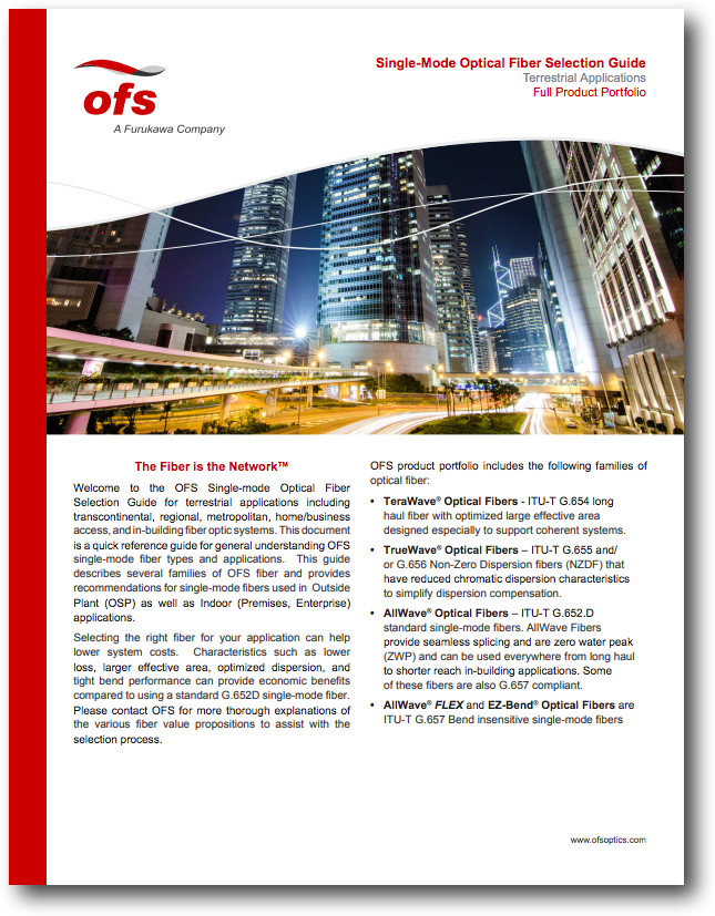 Single Mode Optical Fiber Selection Guide | OFS